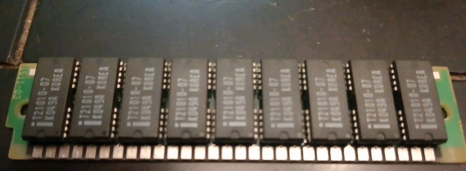 INTEL RAM 30 Pin 9 Chip SIMM Memory 1MB 80ns Gold | eBay