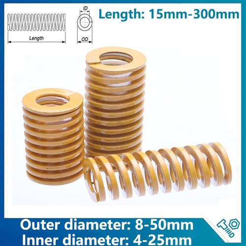 Yellow Die Springs OD 8mm - 50mm Extra Light Load Compression Mould ...
