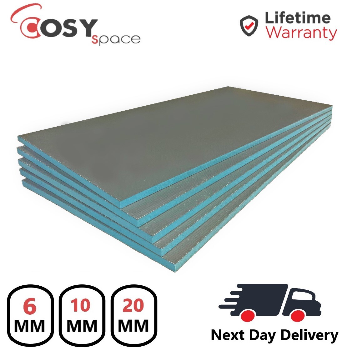 Tile Backer Board 6mm 10mm 20mm Insulation Boards, Wetrooms Floors ...