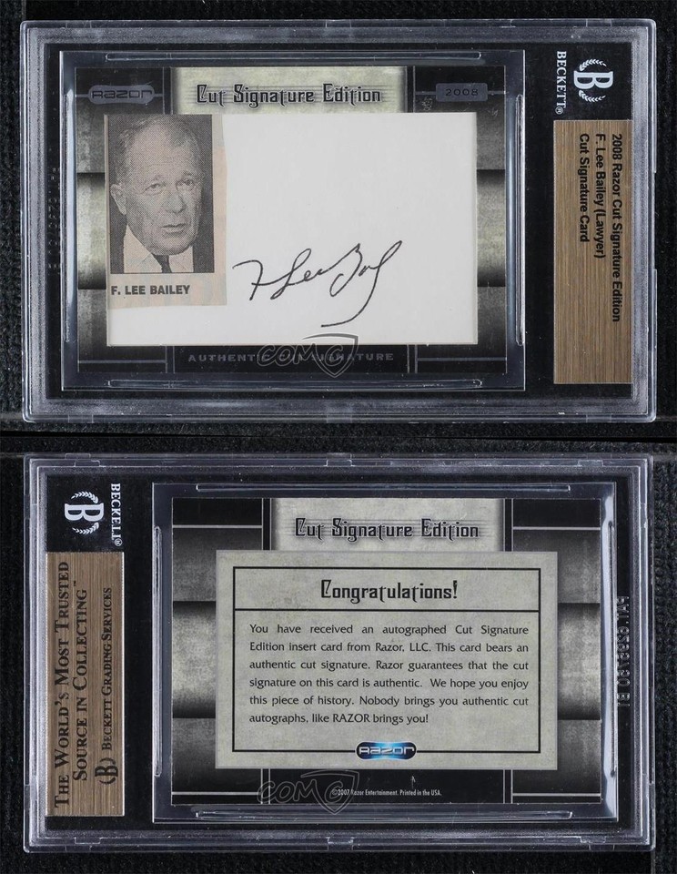 2008 Razor Cut Signature Edition Authentic Signatures Cut Signature ...