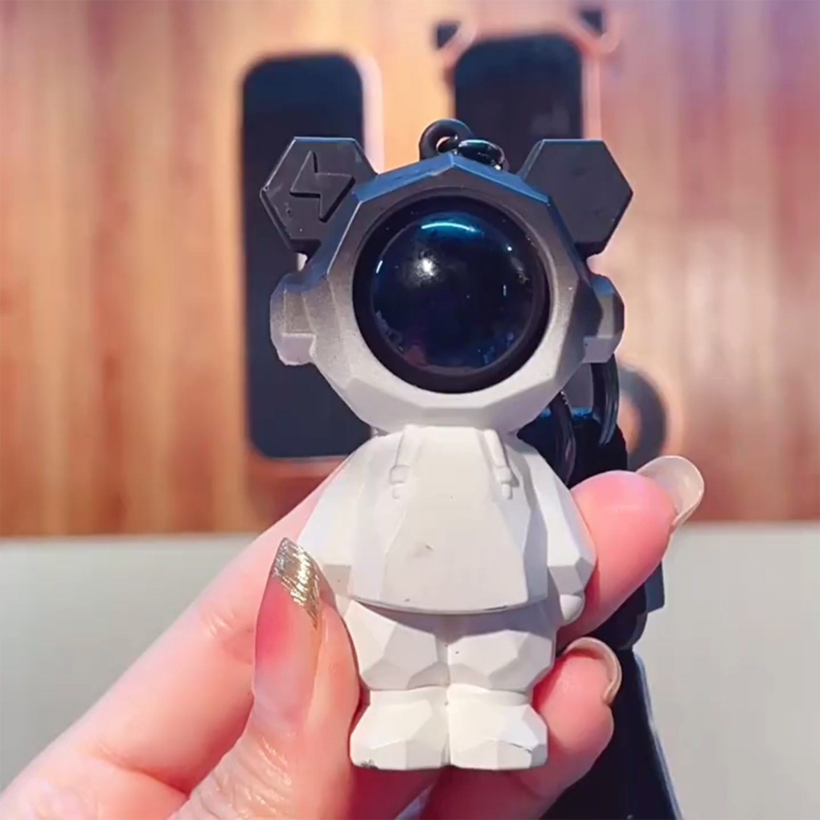 Bear Astronaut Key Chain 3d Doll Gift Lovely Animal Spaceman Keychain ...