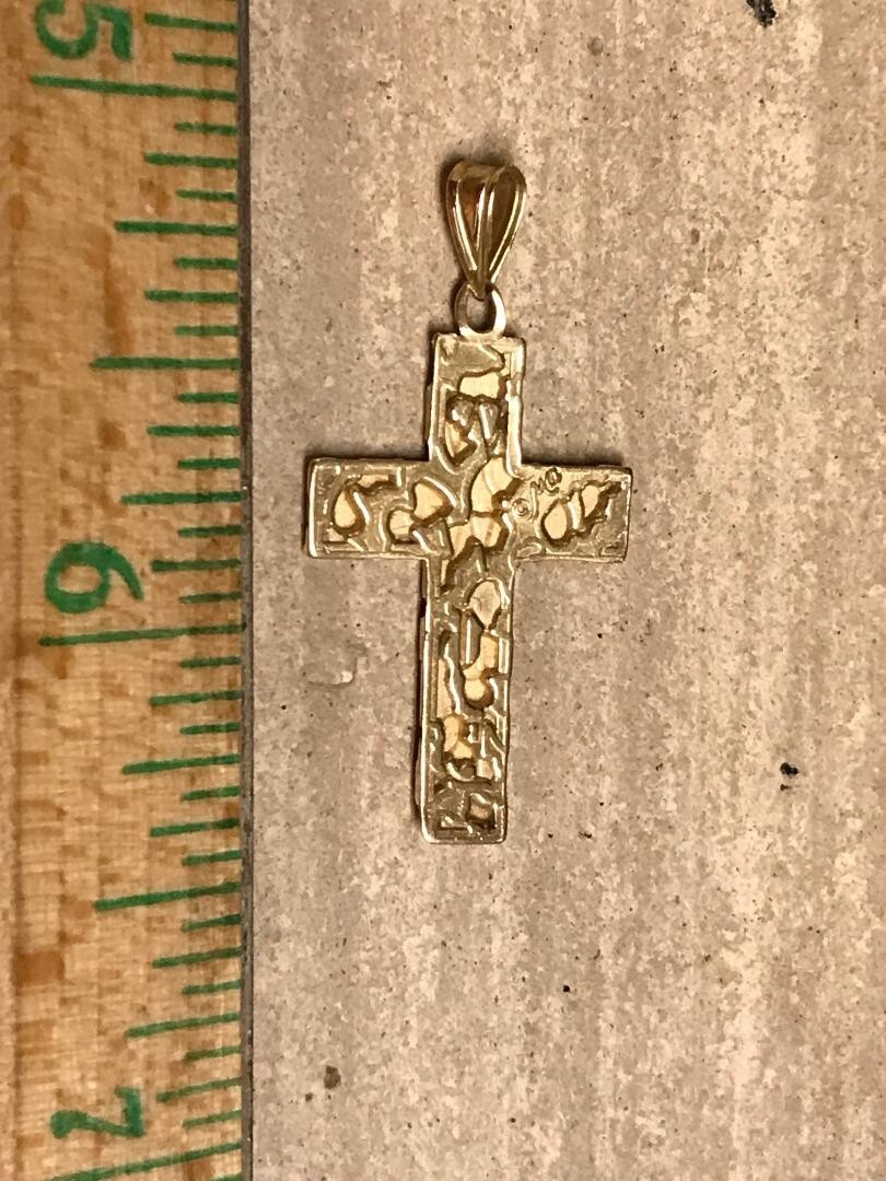 14K GOLD CROSS PENDANT MA MARK ANTHONY WWJD | eBay