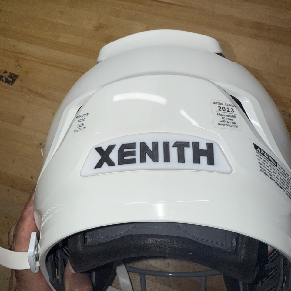Xenith Shadow XR Football Helmet, White Size Medium Varsity / Adult ...