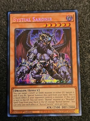 Yu-gi-oh! TCG 1x Bystial Saronir MP23-EN158 Prismatic x1 YUGIOH! DARK ...