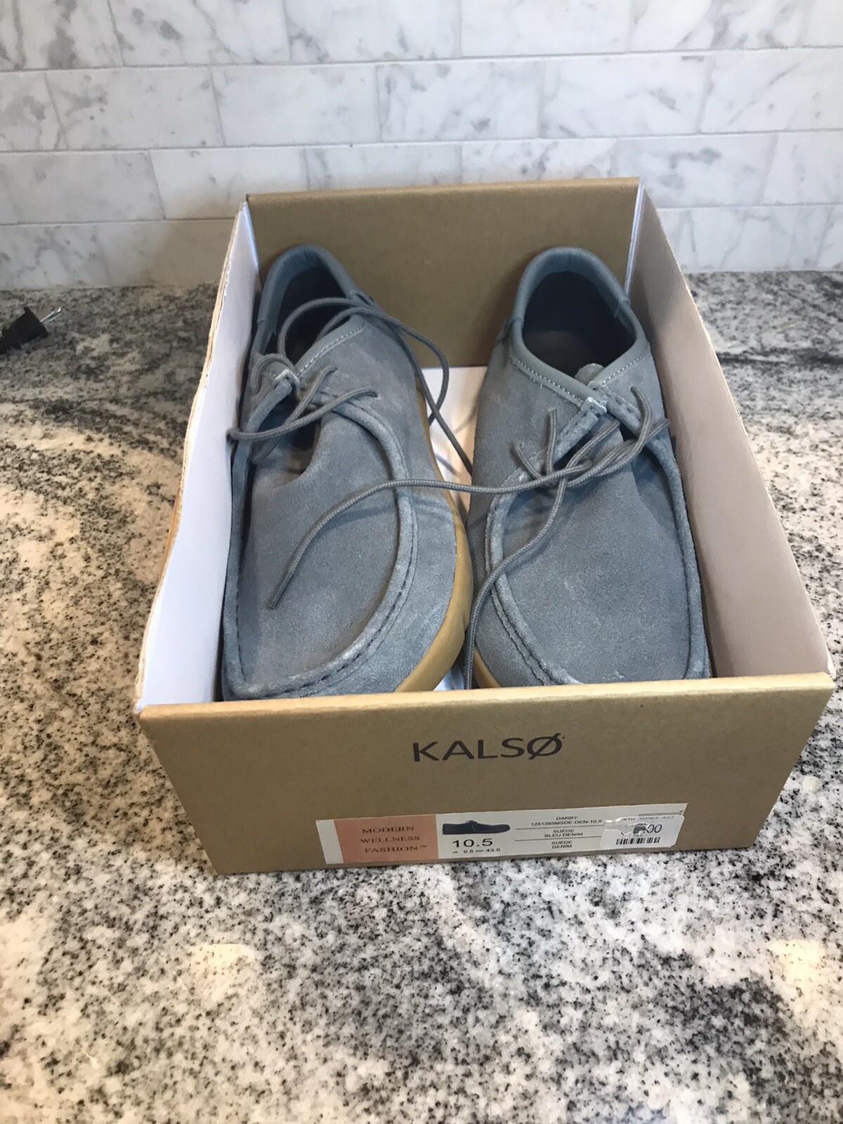 kalso earth shoes 10.5 mens DARBY suede denim blue grey loafer new in ...