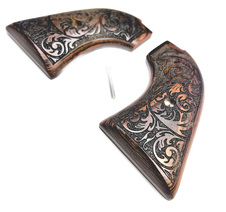 Heritage Arms Rough Rider 6 & 9 Shot Grips Carved Rosewood "Maverick ...