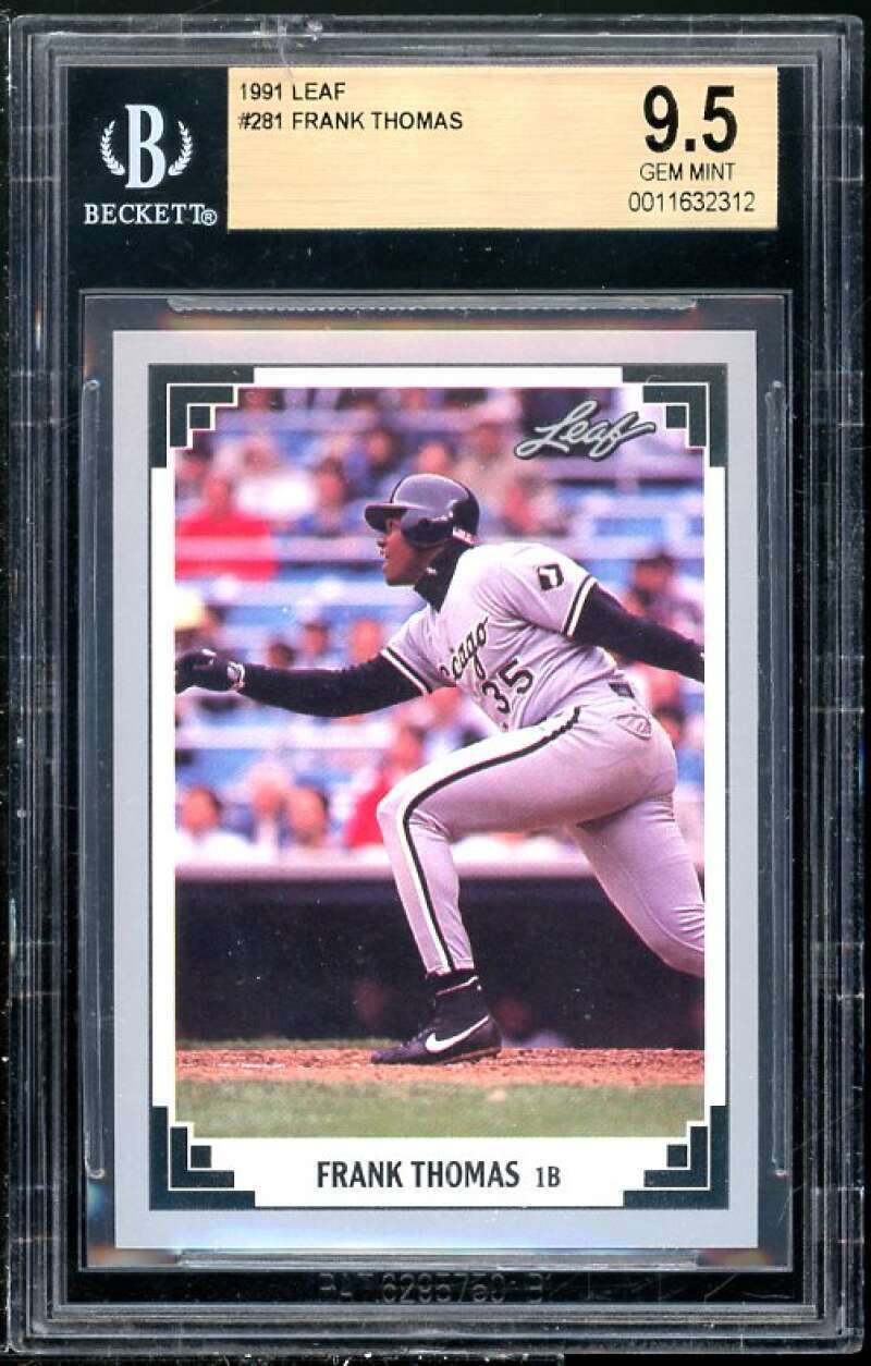 Frank Thomas Card 1991 Leaf #281 BGS 9.5 (Read Description) | eBay