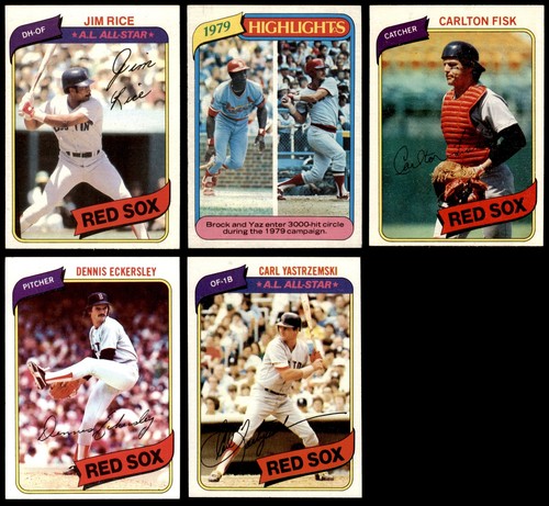 1980 Topps Boston Red Sox Team Set 7 - NM | eBay