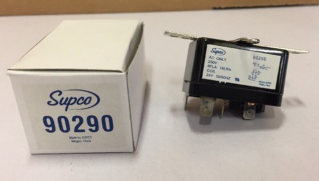 SUPCO 90290 General Purpose Fan Relay 4 a Load Current 24 V Coil ...