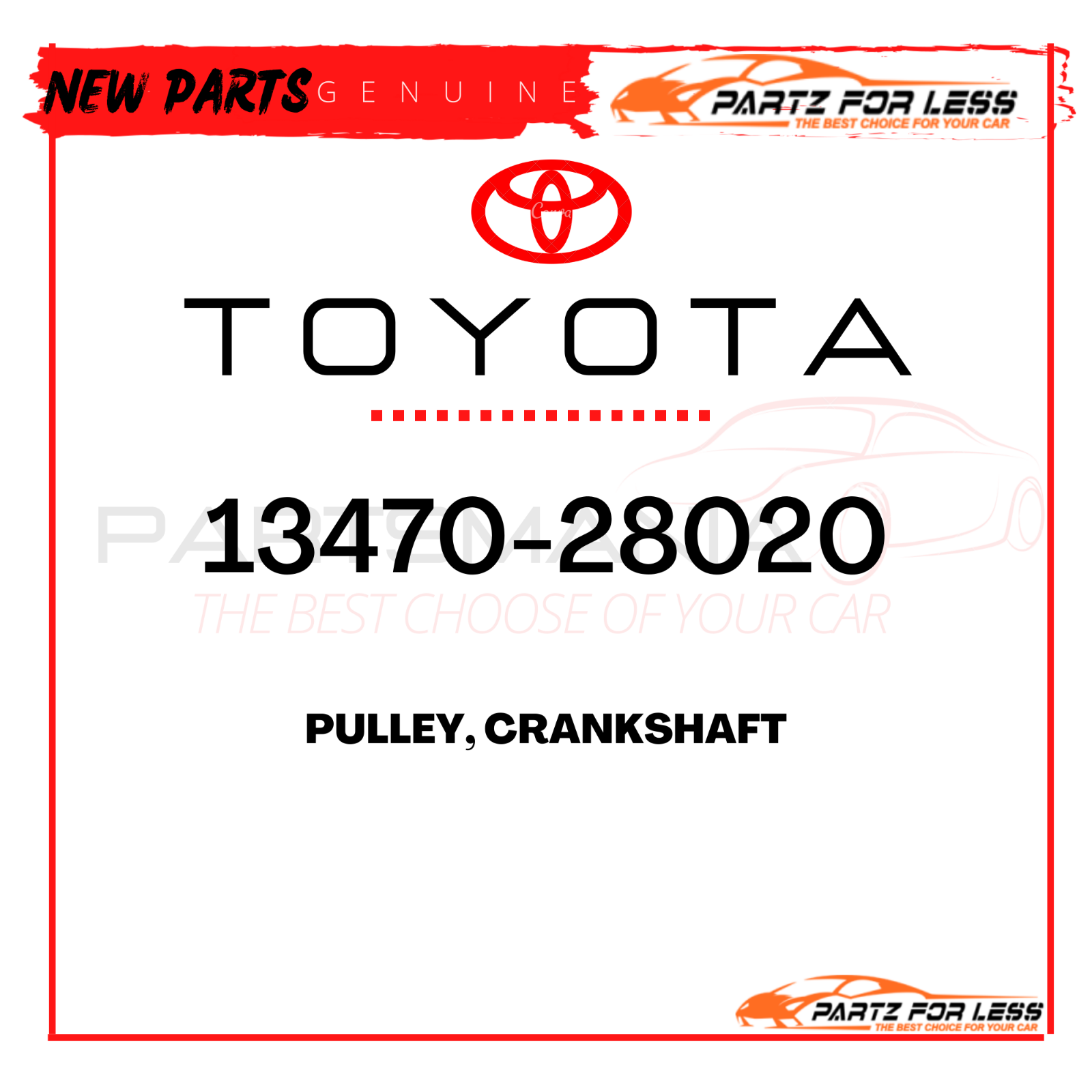 13470-28020 TOYOTA GENUINE PULLEY, CRANKSHAFT 1347028020 NEW OEM | eBay