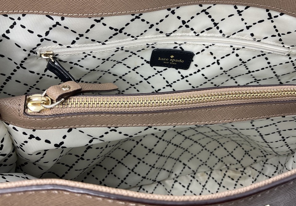 Kate Spade New York Cove Street Ariel Tote Dune/Black Saffiano Leather ...