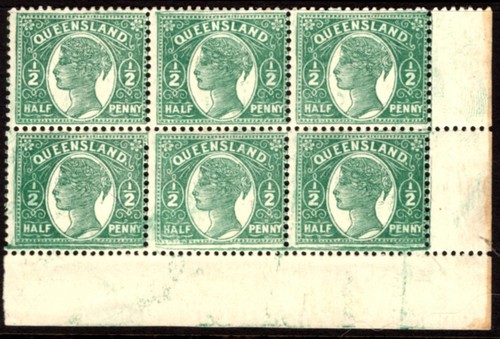 QUEENSLAND - 1895 QV ½d GREEN SG 219 MLH Cv £16+ [D6190] | eBay