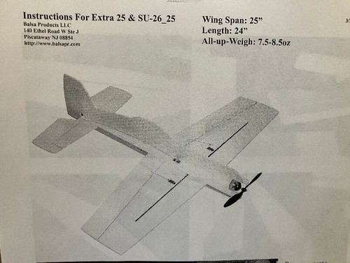 Balsa Products Fun Foam Extra 25 RC Aerobatic Airplane Kit. | eBay