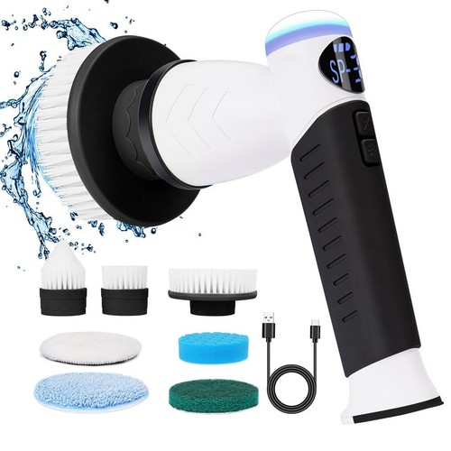 Electric Spin Scrubber Rechargeable Bathroom Scrubber Power Cleaning Brush Showe | eBay