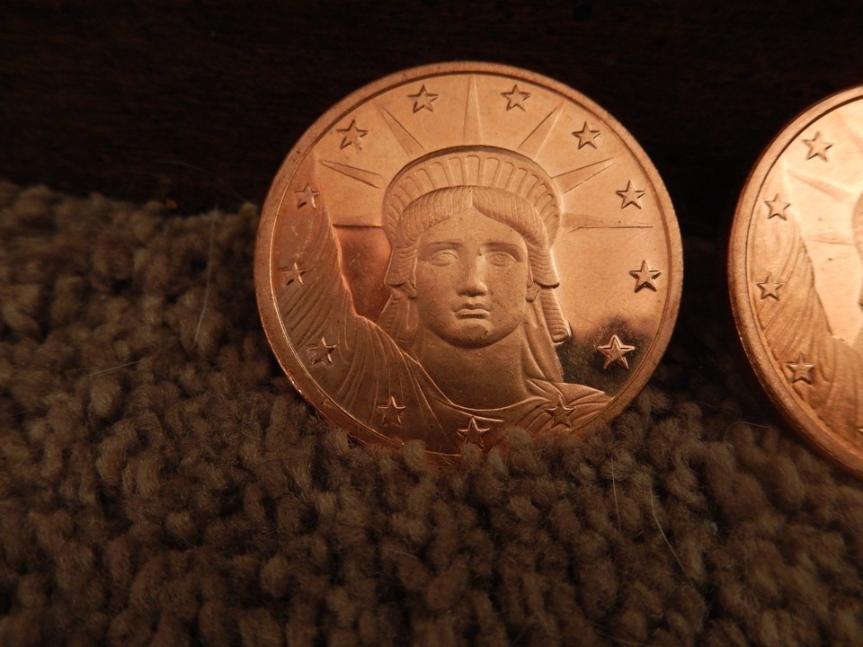 2011~X2~ AVDP OZ .999 Fine Liberty Head Design Copper Bullion Round | eBay