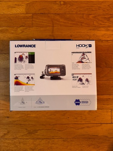 NEW Lowrance HOOK 2 4x Bullet Skimmer Transducer Fish Finder 4 ...
