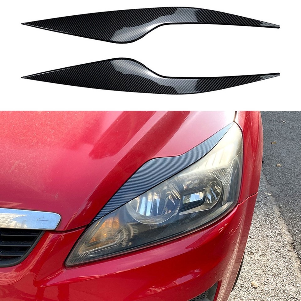 Brand New Spoiler Side Wing Trim Cover Carbon Fiber Eyelids Car ...