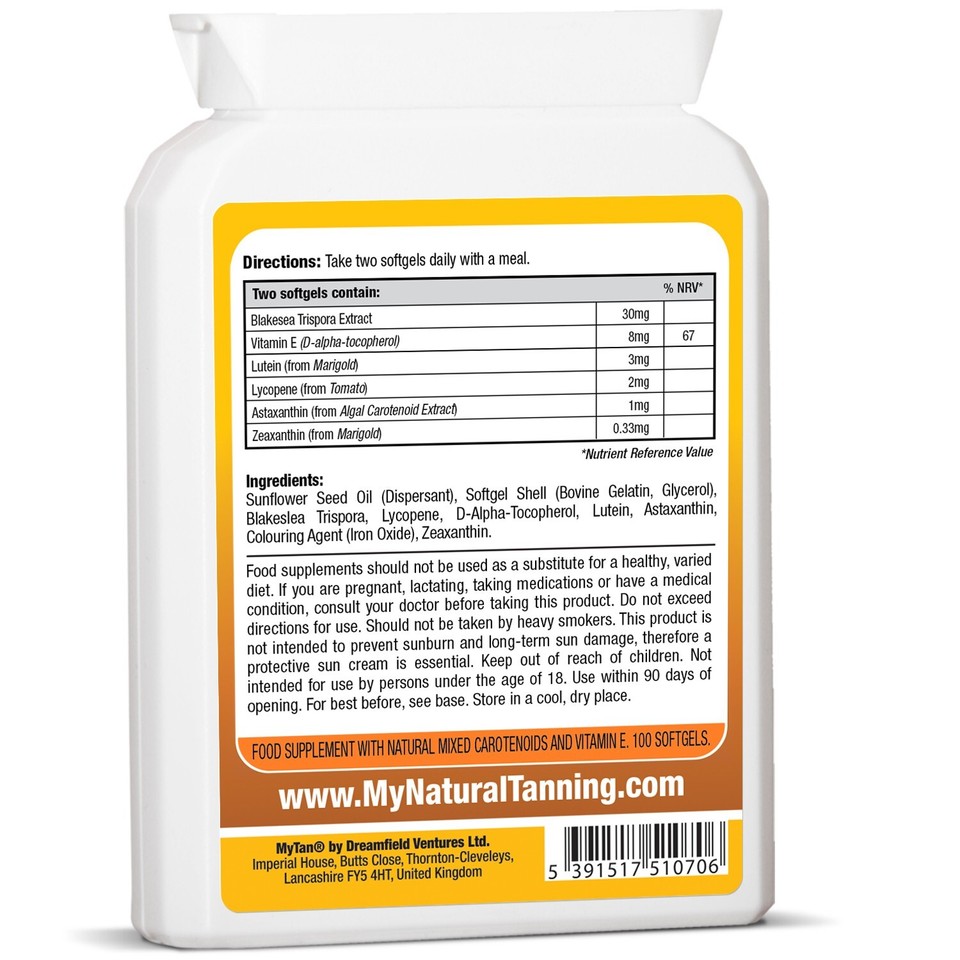 MyTan Bronze Tanning Pills - Safe, Natural Sun Tan Supplement - Plant ...