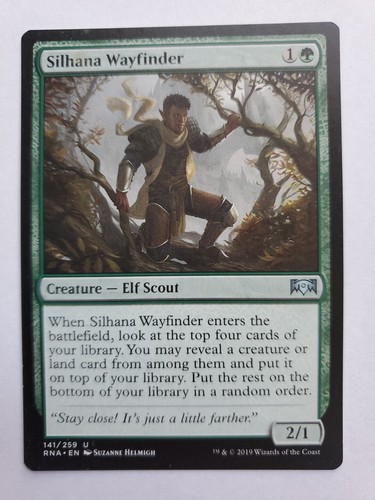 MTG Magic The Gathering Card Silhana Wayfinder Creature Elf Scout Green ...