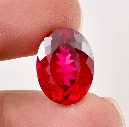 14.95 Ct Natural Blood Red Ruby Oval Cut Loose Gemstone Certified 12x16 ...