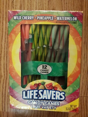12 Ct + Life Saver Candy Cane Wild Cherry Pineapple Watermelon Tasty ...