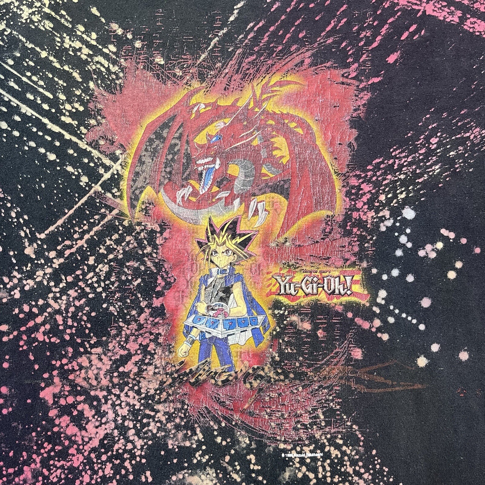 Vintage 1996 Yugioh Paint Splatter Anime Tee Shirt fi… - Gem