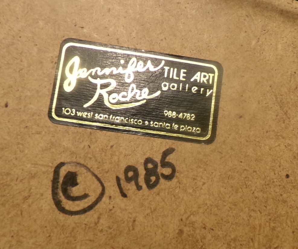 CHRISTMAS NATIVITY Scene ART TILE Artist Signed Jennifer ROCHE 1985 ...