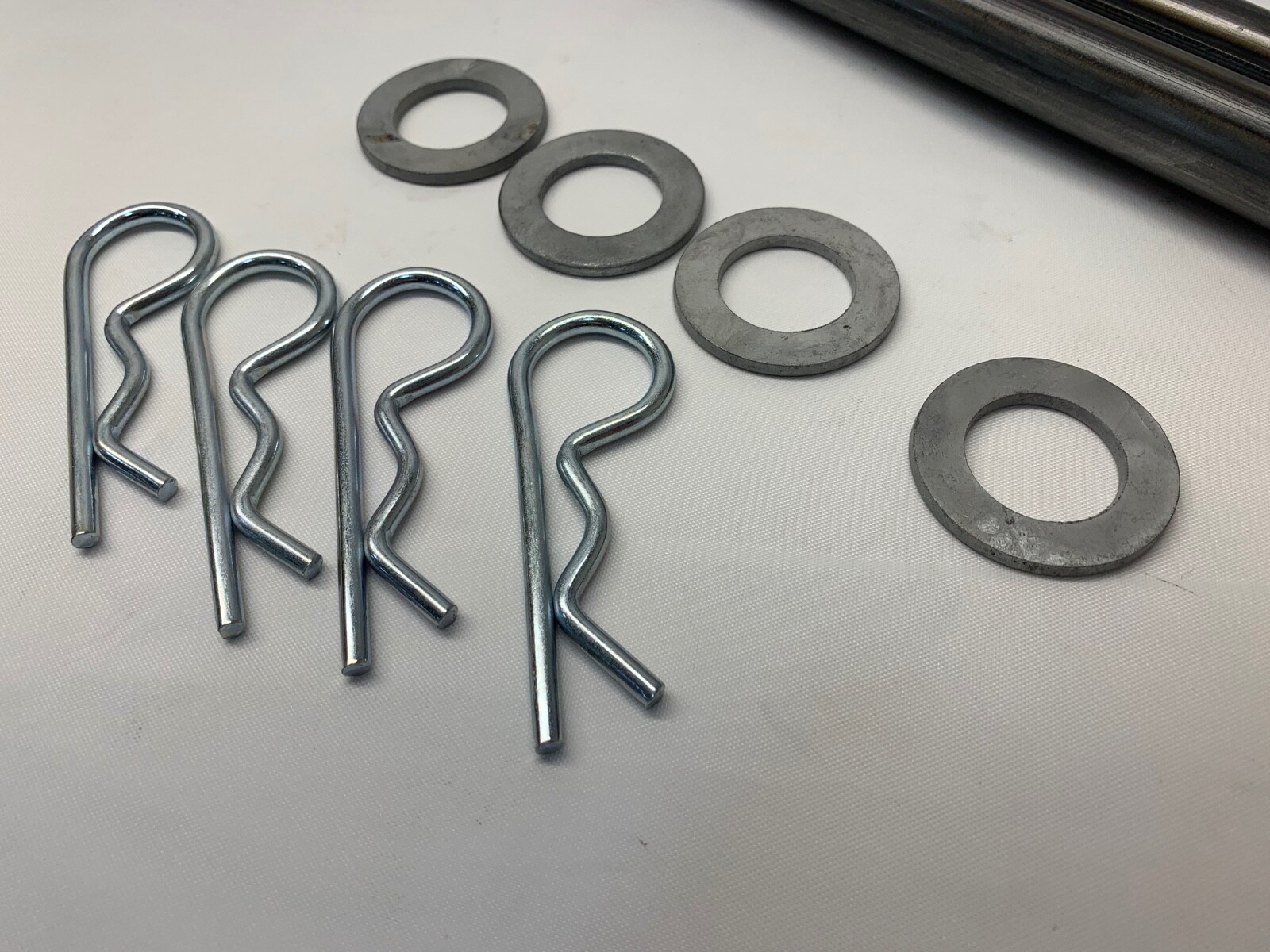 2 New Trolley Wheel Axles For Soap Box Kart Kit With R Clips And ...