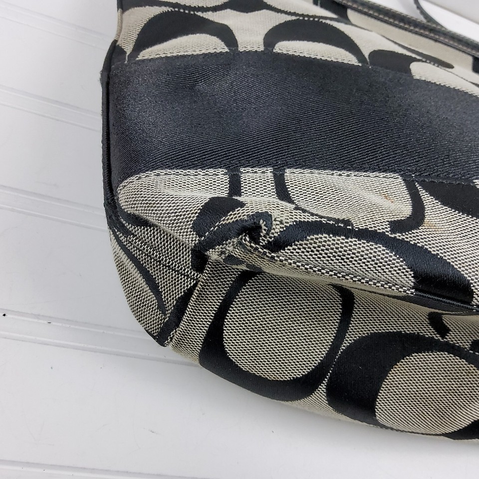 Coach Signature F13548 Black Tote Shoulder Handbag Purse | eBay