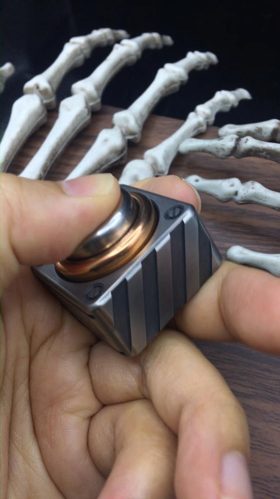 Fidget Spinner WANWU Gyro Metal Push Hand Spinner EDC Button ...