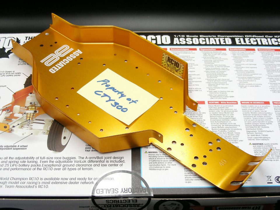 Team Associated RC10 Classic 40th Anniversary #0453 Gold Tub Chassis ...
