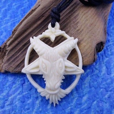 Goat Head Satanic Baphomet Pendant Necklace Occult Amulet | eBay