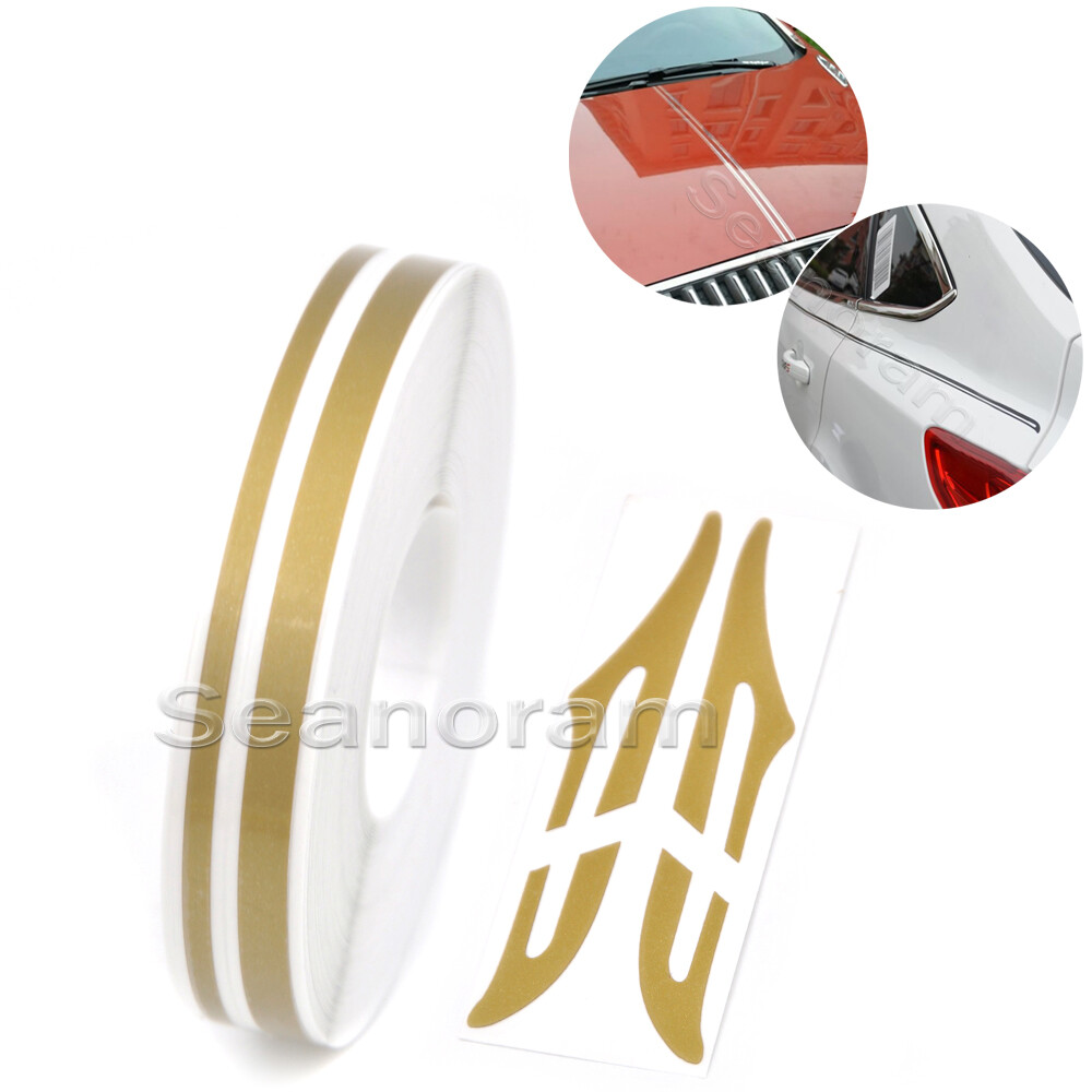 2mm & 4mm 32ft Matte Gold Car Body Pin Stripe PinStriping Decal Vinyl ...