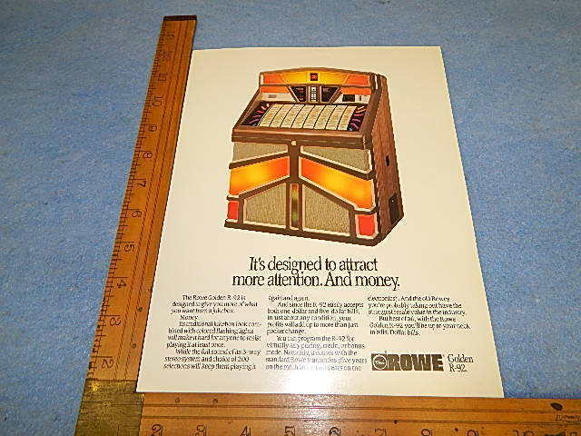 AMI / Rowe R92 Golden Advertising Flyer | eBay