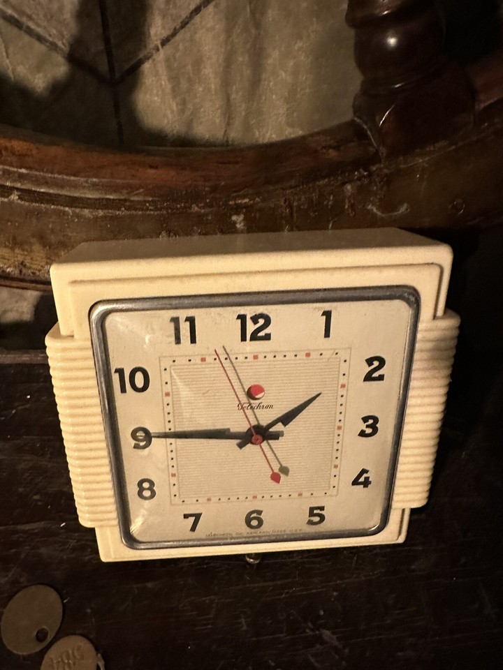 VTG Doray Telechron Movement Kitchen Clock TESTED WORKS Art Deco Cafe ...