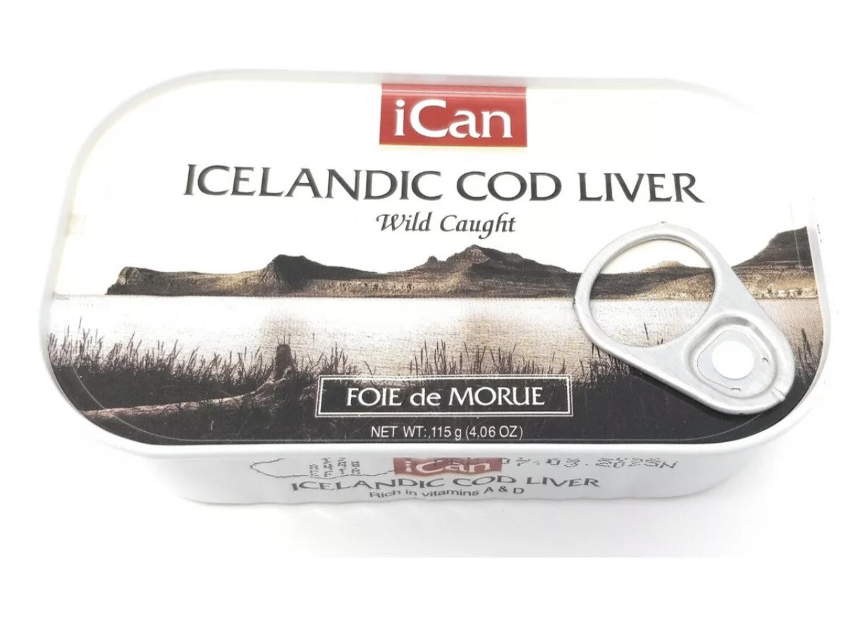 ICAN Icelandic Cod Liver Wild Caught (4.06 oz) Pack Of 12 Case No ...
