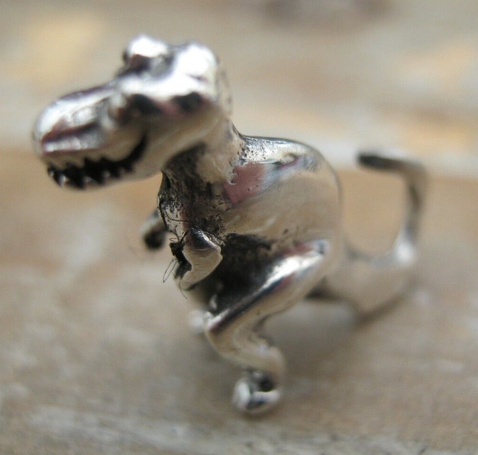 A Novelty Solid Silver 925 Miniature T-Rex Tyrannosaurus Dinosaur ...