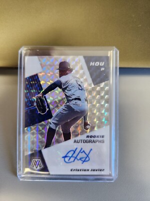 2021 Panini Mosaic Cristian Javier Rookie Auto Silver Prizm #RAM-CJ ...