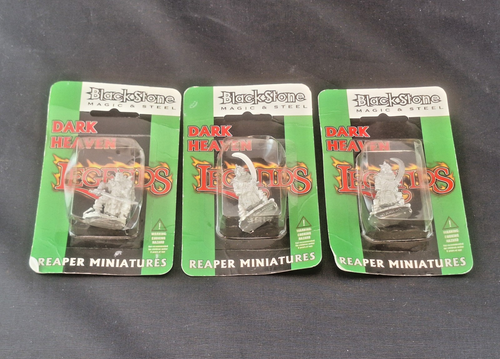 Lot 3 Reaper Miniatures Dark Heaven Legends Blackstone Magic & Steel ...
