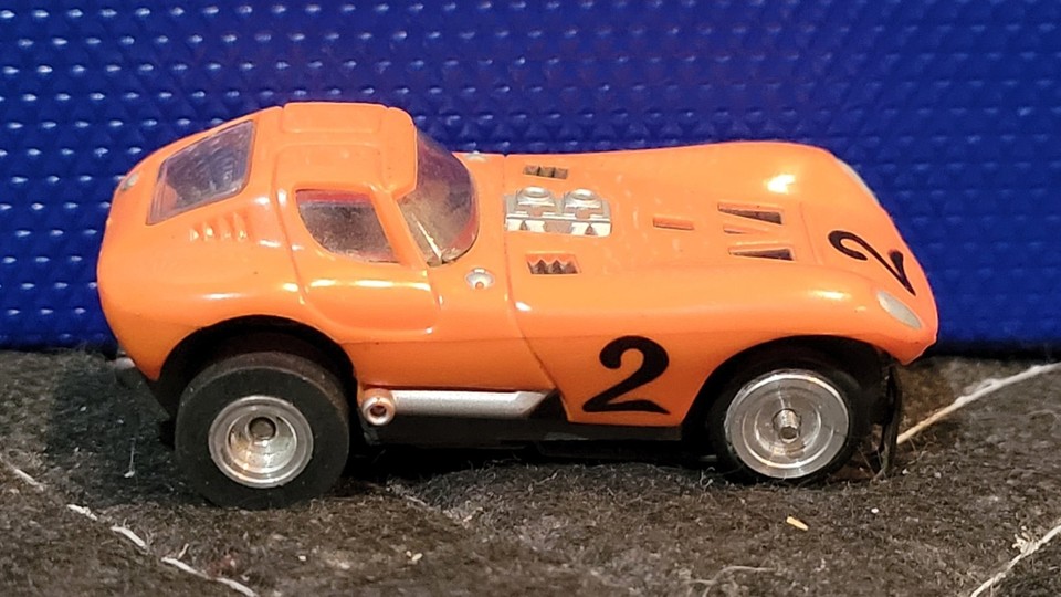 T-jet Cheetah #2 HO Slot Car Aluminum Rims Solid Rivet Chassis Tested ...