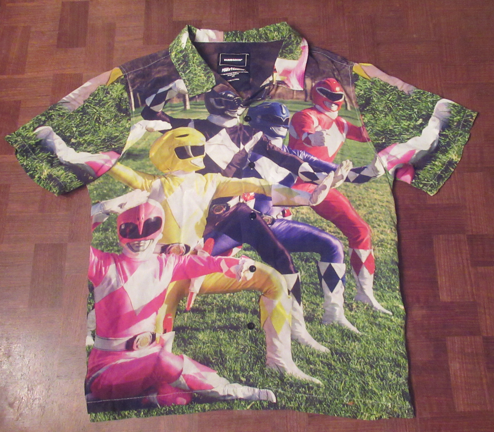 Dumbgood Power Rangers button-front Hawaiian shirt si… - Gem