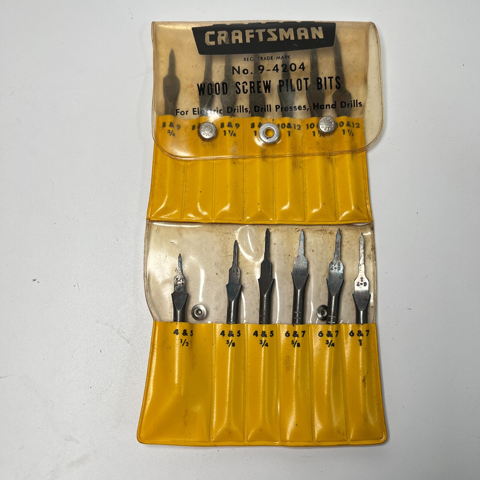 Craftsman Wood Screw Pilot Bits Set 9-4204 94204 Crown Logo Lot380 for ...
