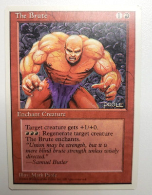 The Brute MTG Vintage 1995 Magic the Gathering Red Enchant Creature ...