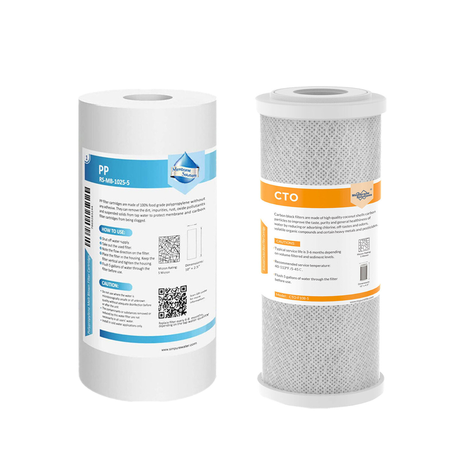 SimPure 10" x 4.5" Clear Whole House Water Filter Housing Filtration ...