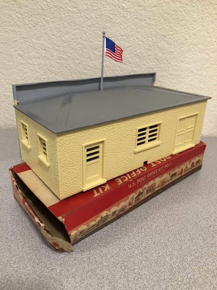 Plasticville U.S. Post Office Kit Complete Unglued W/ Original Box NOS ...