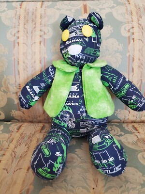 Seattle Seahawks 18" Stuffed Teddy Bear Handmade | eBay
