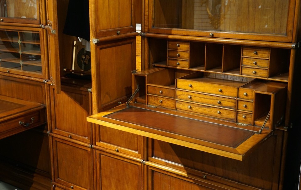 Barrister stacking Studio Globe Wernicke bookcase Desk Office Set | eBay