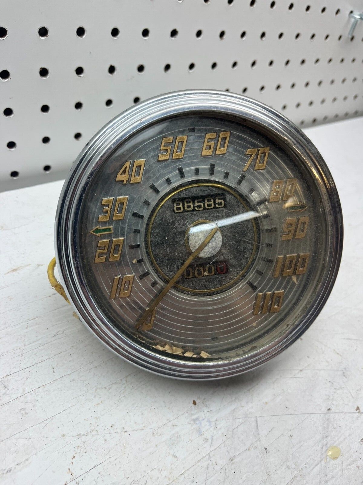 Stewart Warner 1947-48 Lincoln 110 MPH Speedometer and Clock 580BA SW ...
