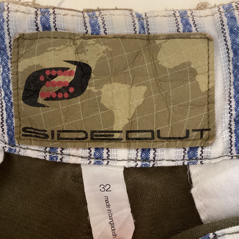 Sideout Mens Shorts Sz 32 Khaki Green 100% Cotton Mid-rise 274C | eBay