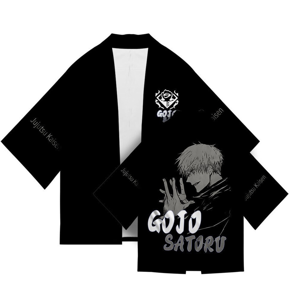 Jujutsu Kaisen Gojo Satoru Anime Cosplay Kimono Costume Haori Casual ...